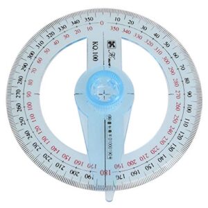 longdex swing arm protractor plastic 4inch 360 degree protractor with swing arm