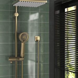 Lavatrum Wall Mounted Supply Elbow, Wall Elbow for Hand Shower, Solid Brass Square Wall Supply Elbow, Check Valve Included (Square, Brushed Gold)