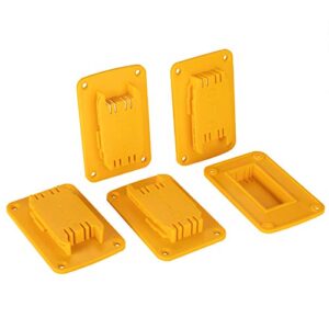 5 Packs Tool Mount for Dewalt 20V,12V Drill,Also Fit for Milwaukee M18 Tool Holder,Hanger (Lot of 5,Yellow)