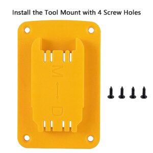 5 Packs Tool Mount for Dewalt 20V,12V Drill,Also Fit for Milwaukee M18 Tool Holder,Hanger (Lot of 5,Yellow)