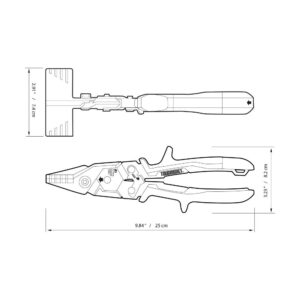 ToughBuilt - 3 inch Seamer - Forged Head Design - 1/4” to 1-1/4” Jaw Capacity - 1/4″ depth markings - (TB-H4-61-S3)