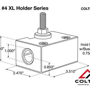 Colton Industrial Tools BXA #4 Quick Change Boring Bar Tool Holder ZiN Coated