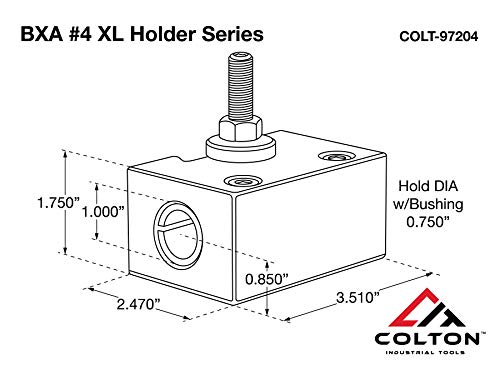 Colton Industrial Tools BXA #4 Quick Change Boring Bar Tool Holder ZiN Coated