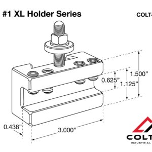 Colton Industrial Tools AXA #1 XL Quick Change Tool Holder 250-101XL ZiN Coated