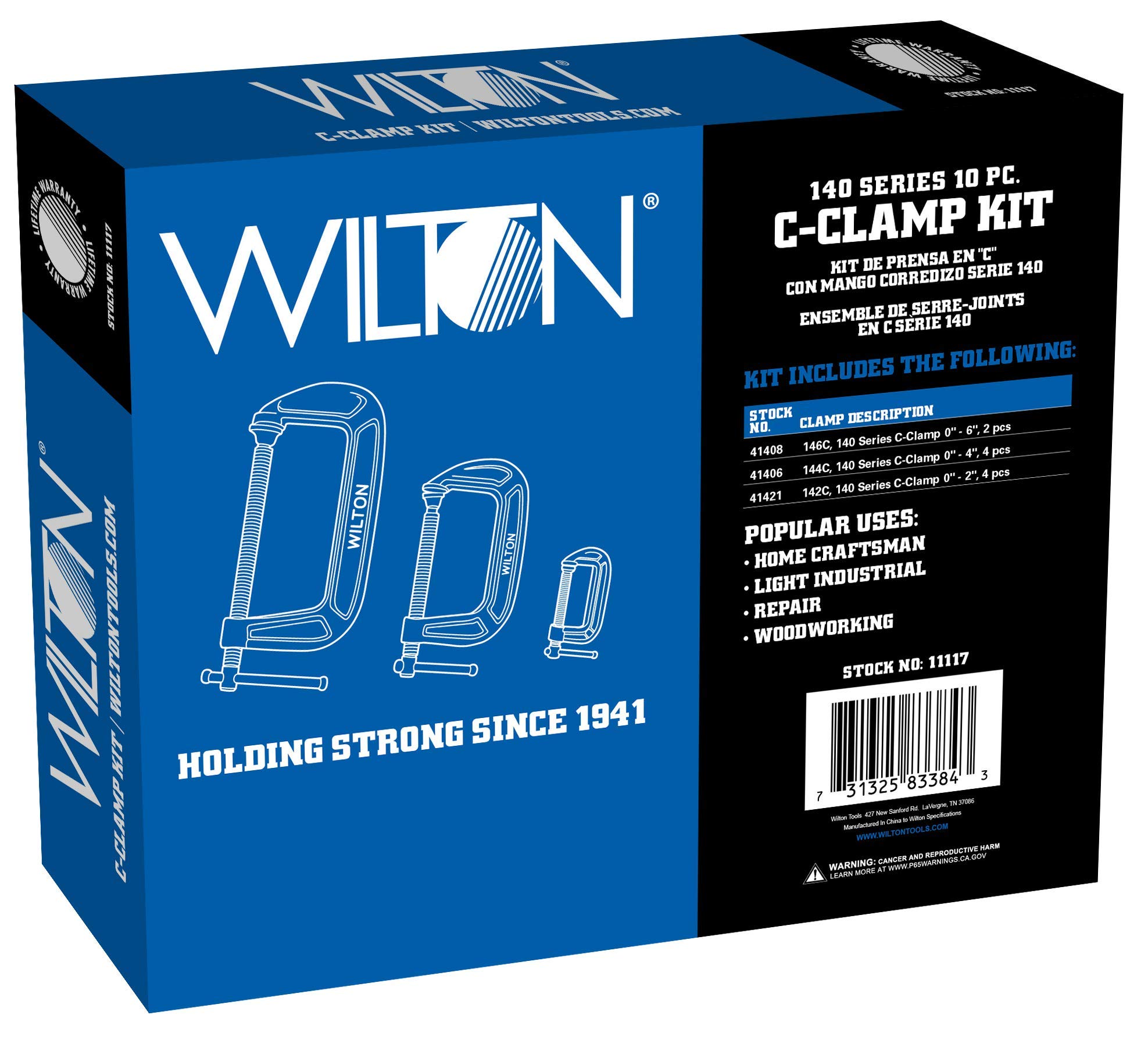 Wilton 140 Series 10-Piece C-Clamp Kit (11117)