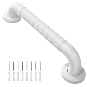 handicap grab bars for shower ，elderly wall mount bathro safety ， handle bath grab anti slip grip heavy duty （white11.8in）