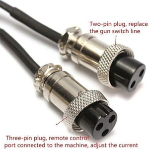 TIG Welder Foot Pedal 10-200A, Adjustment Current Foot Pedal Amperage Controller, Plasma Cutter TIG Welding Amp Control (2+3 pins)