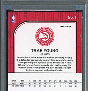 Trae Young 2019 Panini Hoops Premium Stock Pulsar Basketball Card #1 Graded PSA 10 GEM MINT