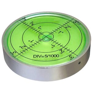 aluminium bullseye round precision spirit level 60mm caravan