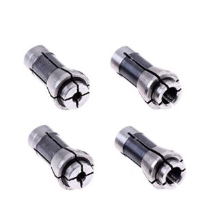 yxcc 4 pack die grinder collet grinding machine clamping collet,2 pack 3mm and 2 pack 6mm die grinder collet grinding machine clamping collet adapter 1/4" and 1/8" arbors shanks