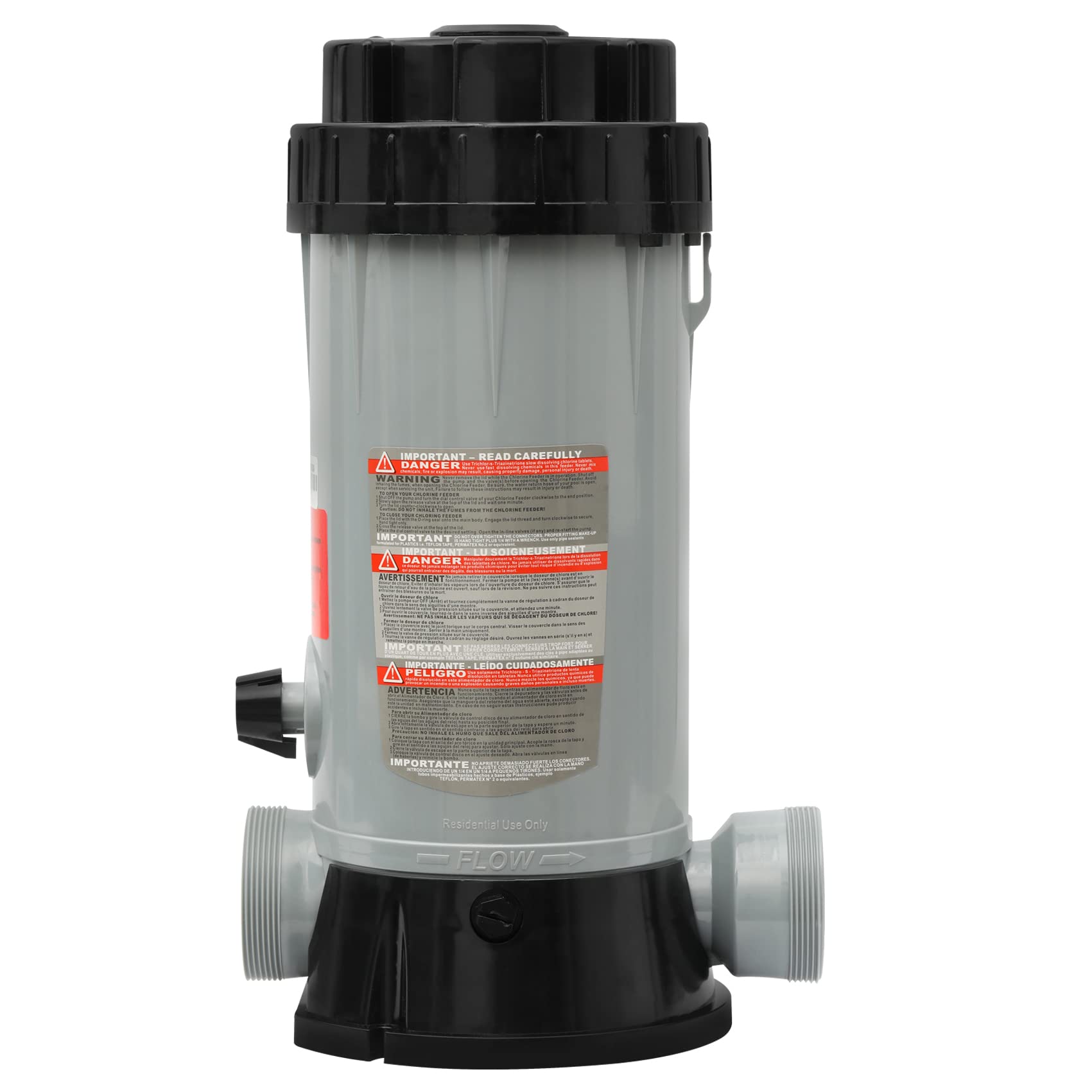 CL200 Inline Chlorinator Replacement Hayward CL200 chlorinator Feeder, Inground Pool Inline Automatic Chlorinator Feeder, High-Grade ABS Material, Easy to Use (2 O-Rings)