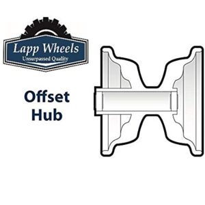 =LAPP=,Heavy Duty Comercial Grade, 4.10/3.50-4 Flat Free Tires, hand truck, utility cart replacement wheel, size 2-1/4'' offset hub, 5/8'' Bearing, 2 pack