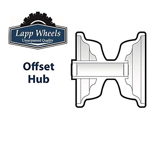 =LAPP=,Heavy Duty Comercial Grade, 4.10/3.50-4 Flat Free Tires, hand truck, utility cart replacement wheel, size 2-1/4'' offset hub, 5/8'' Bearing, 2 pack