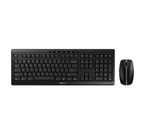 cherry stream desktop - wireless keyboard and mouse combo - us layout - qwerty keyboard - black