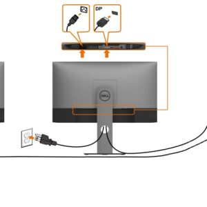 Dell P2422H 24" 16:9 IPS Computer Monitor Screen with Display Port Cable and USB 3.0 Upstream Cable - New Model