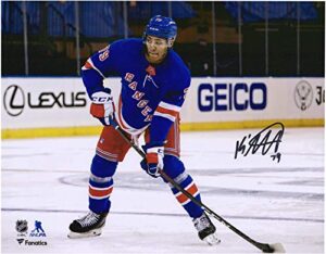 k'andre miller new york rangers autographed 8" x 10" nhl debut skating photograph - autographed nhl photos