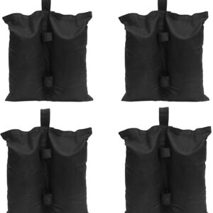 Misscat Weight Bags Sandbag for Pop up Canopy Tent, Patio Umbrella, Instant Outdoor Sun Shelter Canopy Legs, Heavy Duty Stability Weighted Feed Bag-4 Pcs/Pack Black