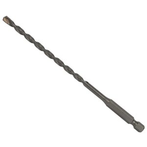 Sabre Tools 3/16 Inch x 6 Inch Masonry Drill Bit, Carbide Tipped 10-Pack for Concrete, Brick, Stone, 1/4” Hex Shank, Impact Performance (3/16” x 6”, 10)