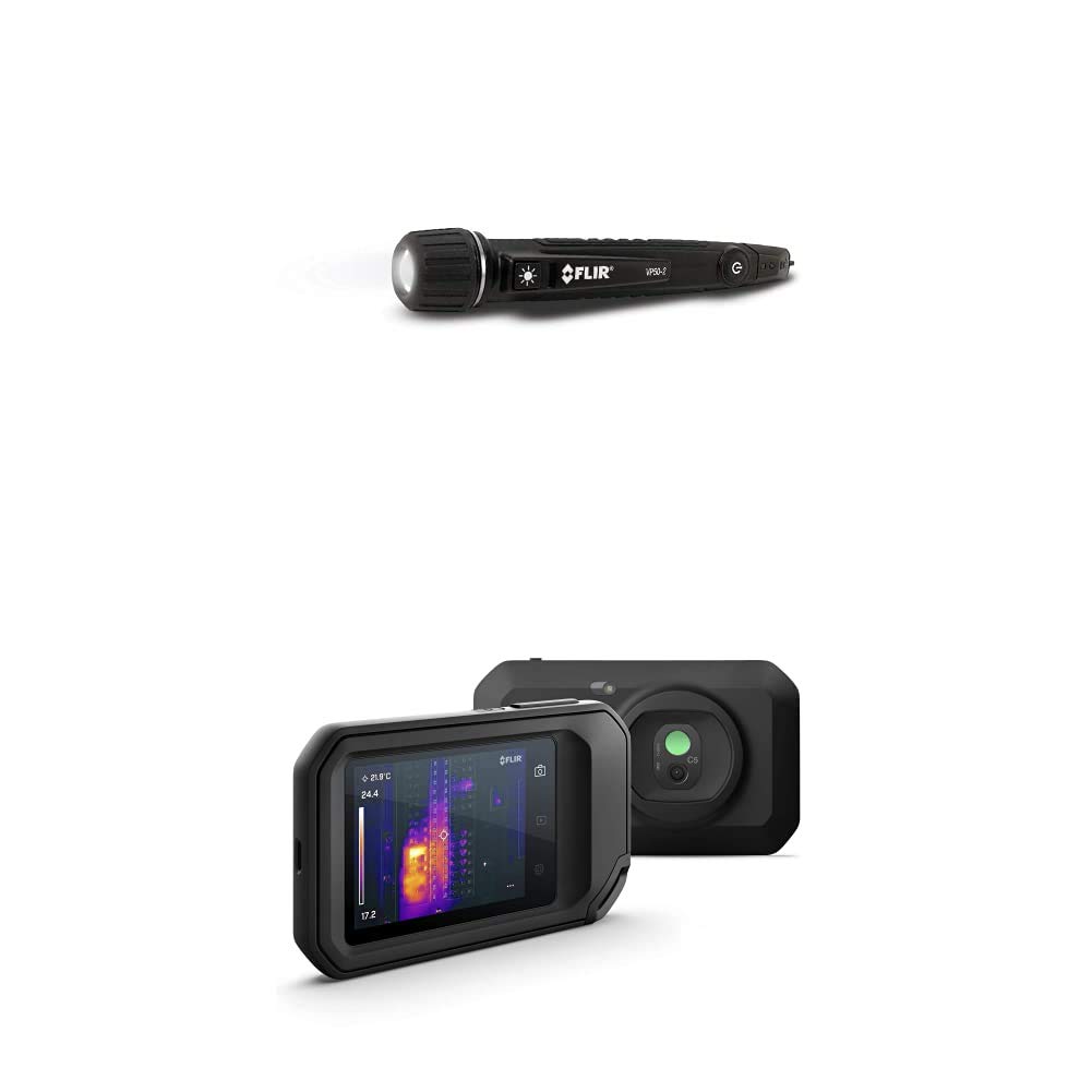 FLIR C5 Thermal Imaging Camera with WiFi - Handheld, High Resolution, and Includes VP50-2 CAT IV Non-Contact Voltage Detector