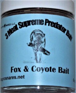 fox peak outdoor supply 3 meat supreme predator bait fox, coyote, bobcat, raccoon trapping (1, 8 oz.)