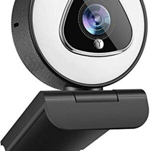 Streaming Webcam with Light - 1080P Autofocus HD USB Gaming Web Camera with Microphone for Computer Laptop Angetube Digital Zoom PC Camera for Desktop|Mac|Windows|Xbox|Twitch|Skype|Google Meet|Zoom