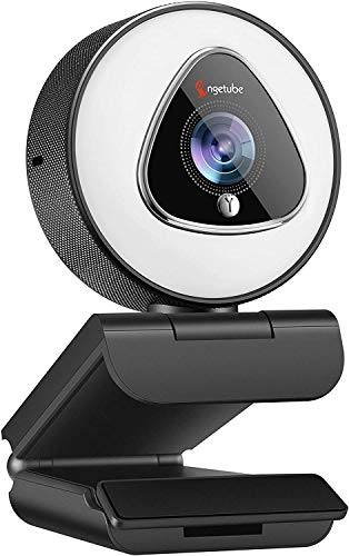 Streaming Webcam with Light - 1080P Autofocus HD USB Gaming Web Camera with Microphone for Computer Laptop Angetube Digital Zoom PC Camera for Desktop|Mac|Windows|Xbox|Twitch|Skype|Google Meet|Zoom