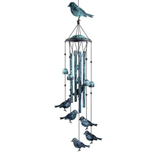 yiiwinwy bird wind chime outside windchimes large aluminum tubes outdoors wind chimes for patio, garden, porch or indoor decoration, memorial hummingbird wind chimes, wind bells gift