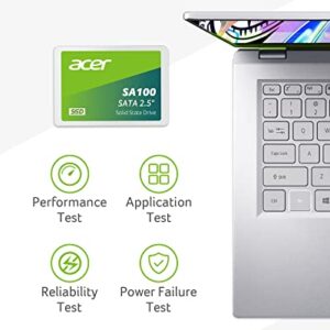 acer SA100 240GB SATA III 2.5 Inch Internal SSD - 6 Gb/s, 3D NAND Solid State Hard Drive Up to 549 MB/s - BL.9BWWA.102