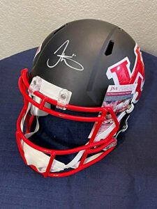 tyreek hill kansas city chiefs sb cham signed autograph full size rep helmet jsa - autographed nfl helmets