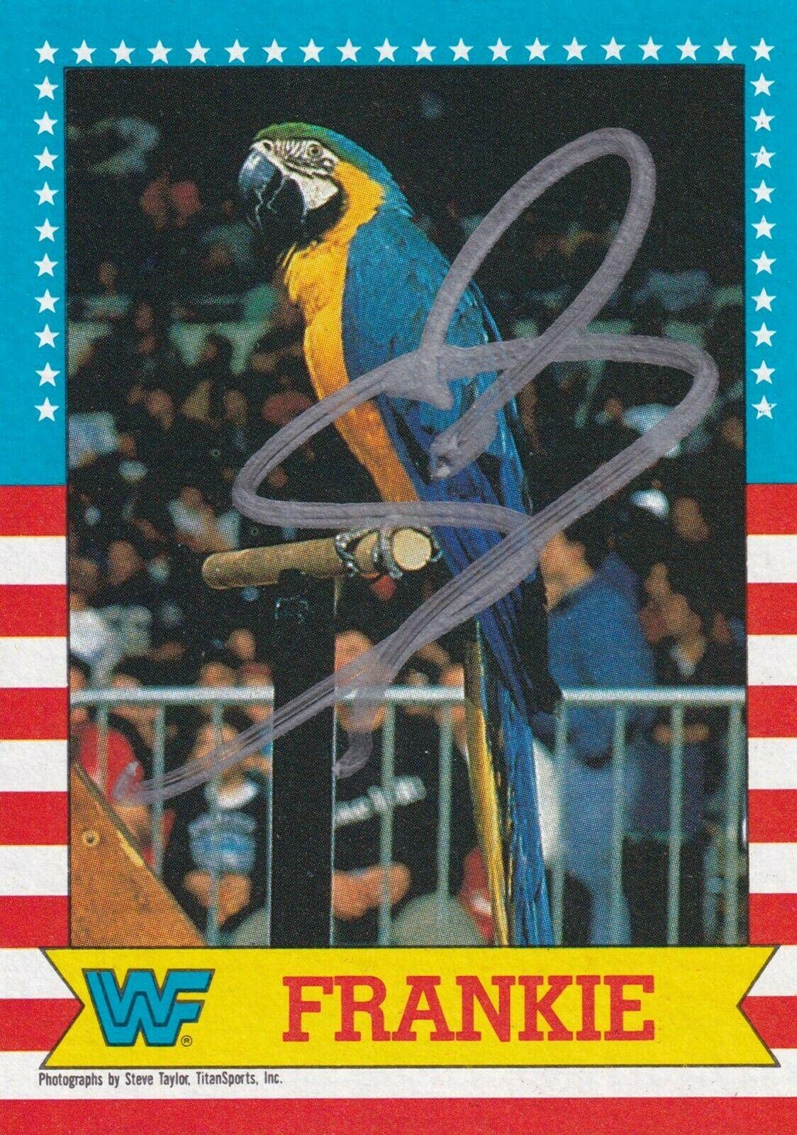 Koko B Ware Signed 1987 Topps WWF Frankie Bird Sketch Rookie Card #4 WWE RC Star - Autographed Wrestling Cards