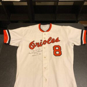 cal ripken jr. 1981 rookie mlb debut signed game used jersey mears 10 ripken loa - mlb autographed game used jerseys