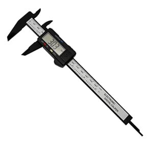 measureman electronic digital caliper plastic vernier caliper with large lcd screen, auto-off feature, inch and millimetre conversion, 0-6 inch/0-150 mm