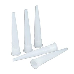 30pcs plastic caulking gun extender caulk nozzle tip tool for sausage caulking gun, caulk nozzles applicator, easy to use, white,zuofang