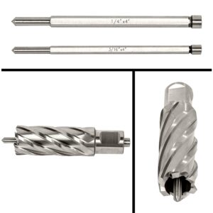 Annular Cutter Set 13 Pcs by S&F STEAD & FAST, Cutting Depth 2" Cutting Diameter 7/16" to 1-1/16" Inch, Mag Drill Bits Kit for Magnetic Drill Press, with 2 Pilot Pins