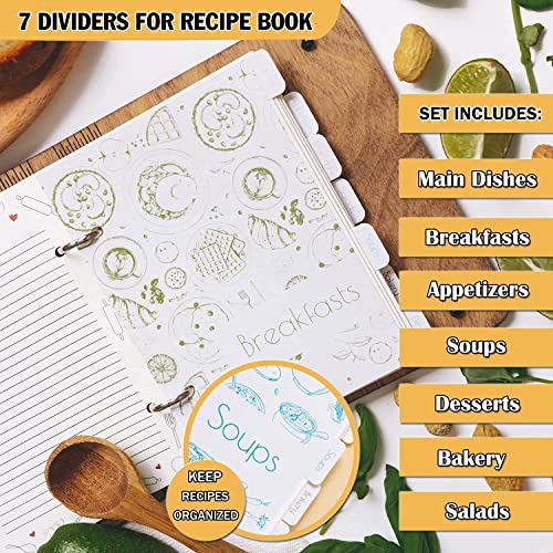 ENJOY THE WOOD Wooden Blank Recipe Book Binder - Personalized Recipe Notebook - Family Cookbook Journal Custom Sketchbook To Write In Organizer by Enjoy The Wood (Medium (A5), Peppers)