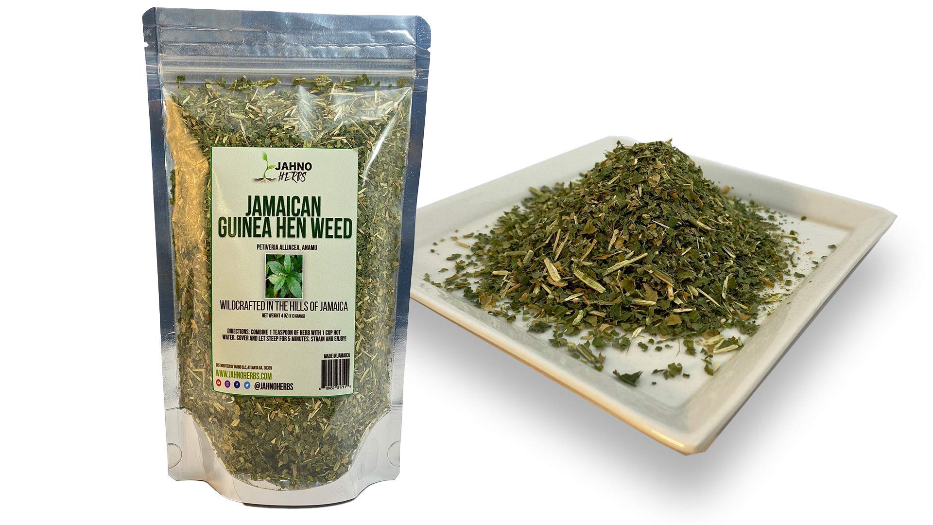 Jamaican Guinea Hen Weed, Wildcrafted Anamu Herb, leaves and stem