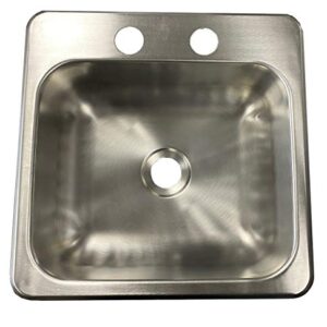 Class A Customs | 15" X 15" X 5" Stainless Steel Sink | 300 Series Stainless Steel | RV Camper Motor Home Sink | Concession Sink