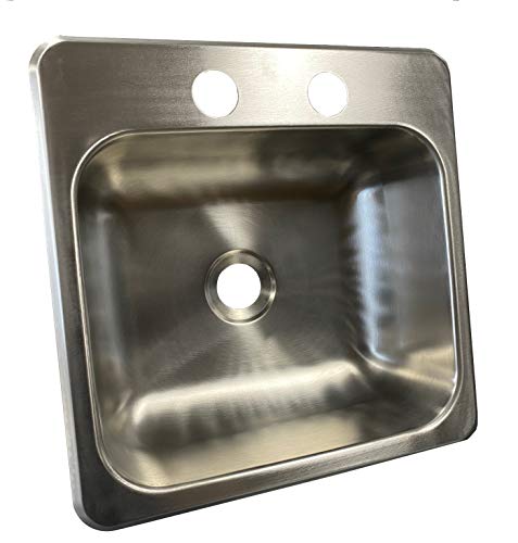 Class A Customs | 15" X 15" X 5" Stainless Steel Sink | 300 Series Stainless Steel | RV Camper Motor Home Sink | Concession Sink