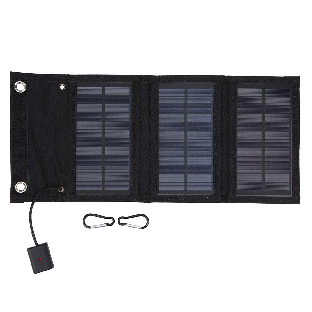 Hilitand Portable Solar Panel Foldable Pack Waterproof Solar Panels for Tourism and Hiking, USB 5V 15W Solar Panel 42.2 x 18.1cm