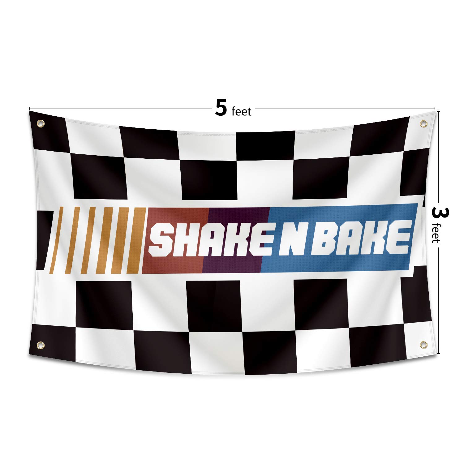 Probsin Shake N Bake Flag for Talladega Nights 3x5 Ft Banner Funny Flags UV Resistance Fading & Durable Man Cave Wall Flag with Brass Grommets for College Dorm Room, Outdoor, Parties, Bedroom, Decor