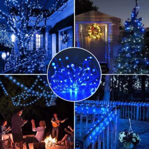 Ligarko Solar Fairy Lights Outdoor, 2 Pack Each 46FT 120 LED Solar Lights Outdoor Waterproof 8 Modes Copper Wire Decorative Solar String Lights for Garden, Patio, Festival, Party (Blue)