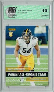 alex highsmith 2020 panini #art-17 all rookie team 1 of 648 rookie card pgi 10