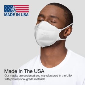 EasyEast N95 Mask Respirator [ Made in USA ] NIOSH Certified N95 Particulate Respirators Face Mask (Pack of 10),White,Adult,501831 (EE10P)