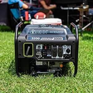 A-ITECH 3200 Watt Portable Inverter Generator Gas Powered, Open Frame Inverter Generator RV Ready for Home, Emergency, Camping, EPA & CARB Compliant, AT21-132001