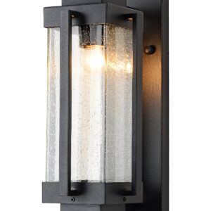 EERU Dusk to Dawn Outdoor Wall Lanterns Large Exterior Porch Lights Wall Mount IP65 Waterproof Outdoor Sconces with Seeded Glass Outside Wall Lamp for House Garage Front Porch Patio