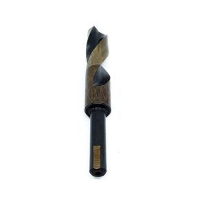 Benchmark Abrasives 7/8" Diameter HSS Silver & Deming Drill Bit Black & Gold Cutting Tool, 1/2" Shank for Hard Metal, Stainless Steel, Cast Iron, Wood - (7/8")