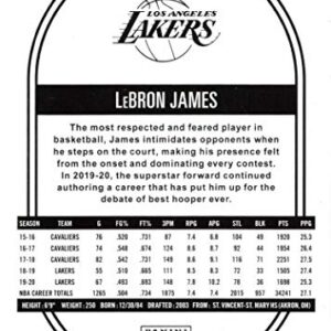 2020-21 Panini NBA Hoops #146 LeBron James Basketball Card Lakers