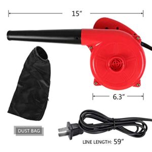 Boshen Handheld Electric Leaf Blower 110V 700W 5.5A 2 in 1 Corded Vacuum & Sweeper Lightweight Multifunctional Mini Leaf Blower for Home Porch Patio Computer Car