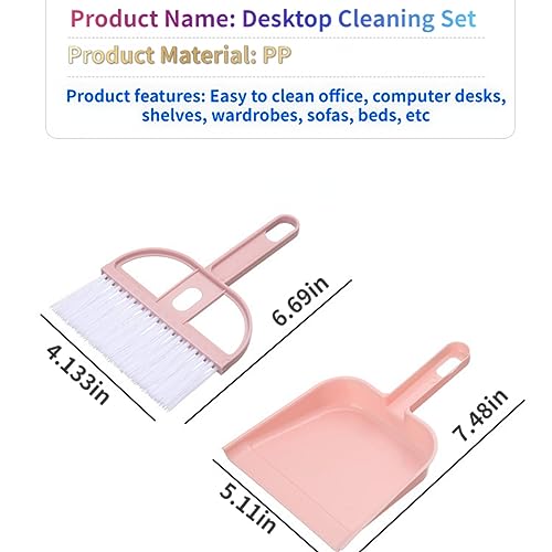 2021 New Mini Desktop Sweeping Cleaning Brush Table Small Broom Multifunctional Hanging Desk Dustpan Set