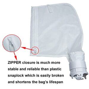 ATIE Pool Cleaner Fine Mesh Bag with Zipper Enclosure, Compatible with Pentair Kreepy Krauly Legend, Platinum, Letro Pool Cleaners Debris Bag 360002 and EU16 Bag (2 Pack)